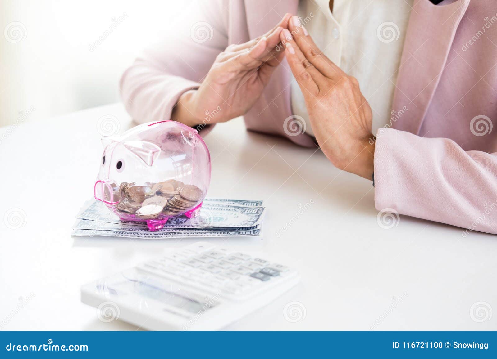 Business Man Counting Money at the Table, Accounting Concept. Stock ...