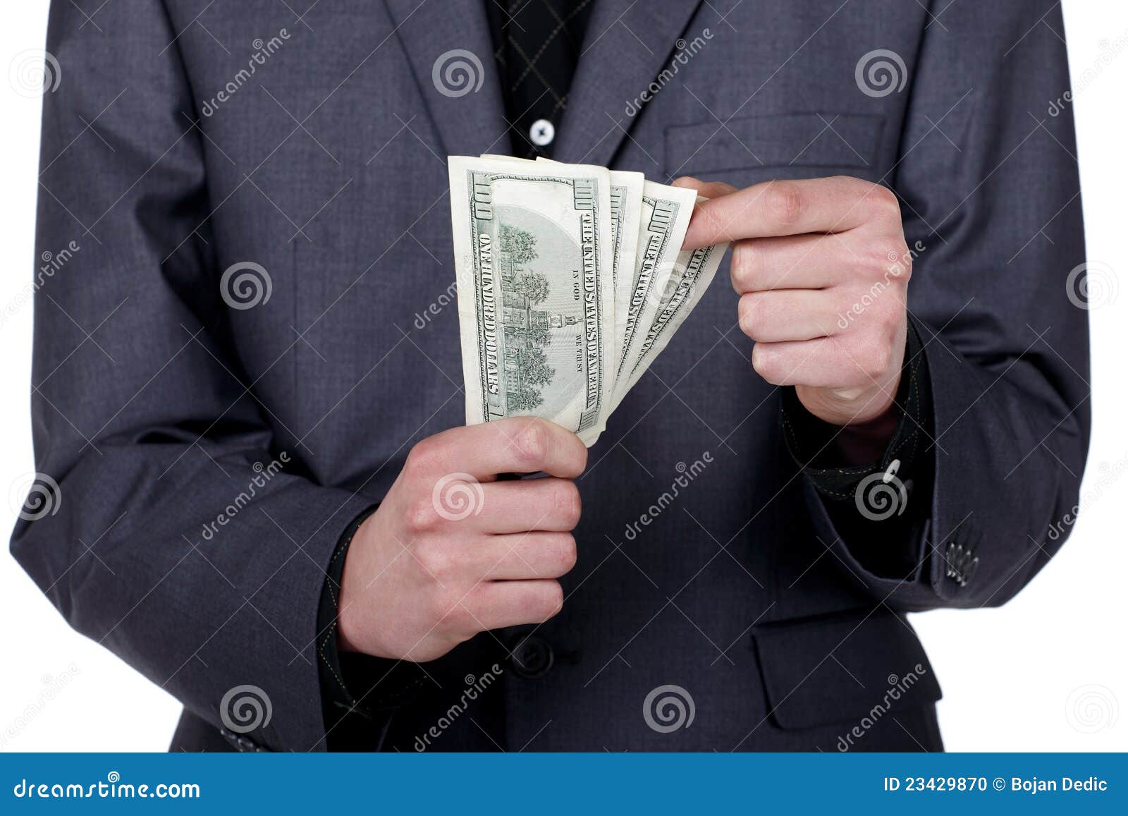 Business Man Counting Some Money Stock Photo - Image of arms, dollars ...