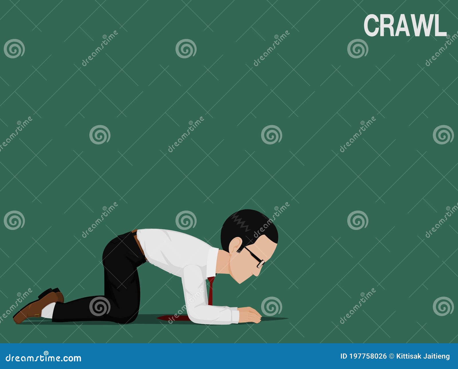 Business Man Crawling Ground Stock Illustrations – 1 Business Man ...