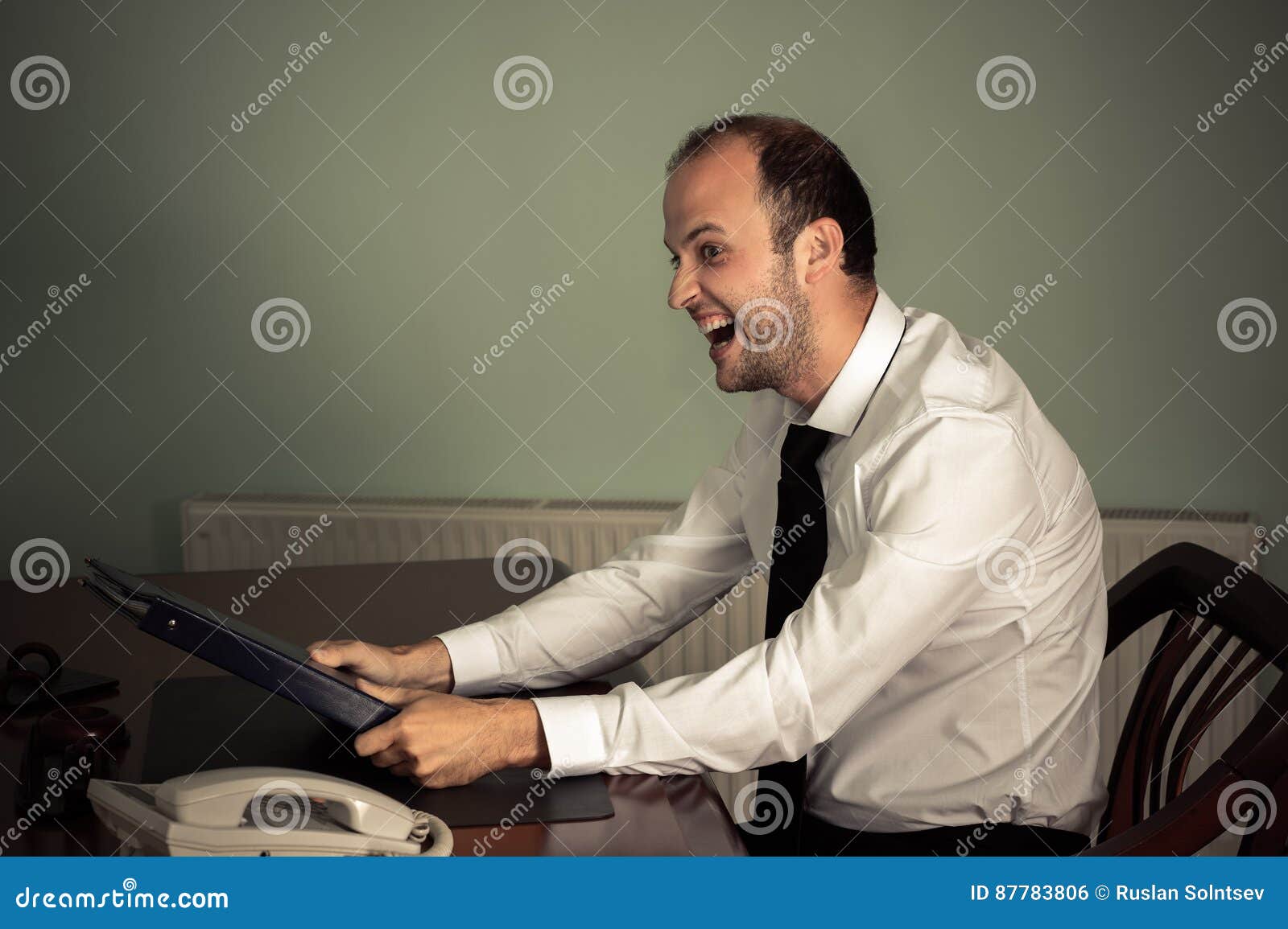 Business Man Crazy with Work Stock Photo - Image of gestures, furious ...
