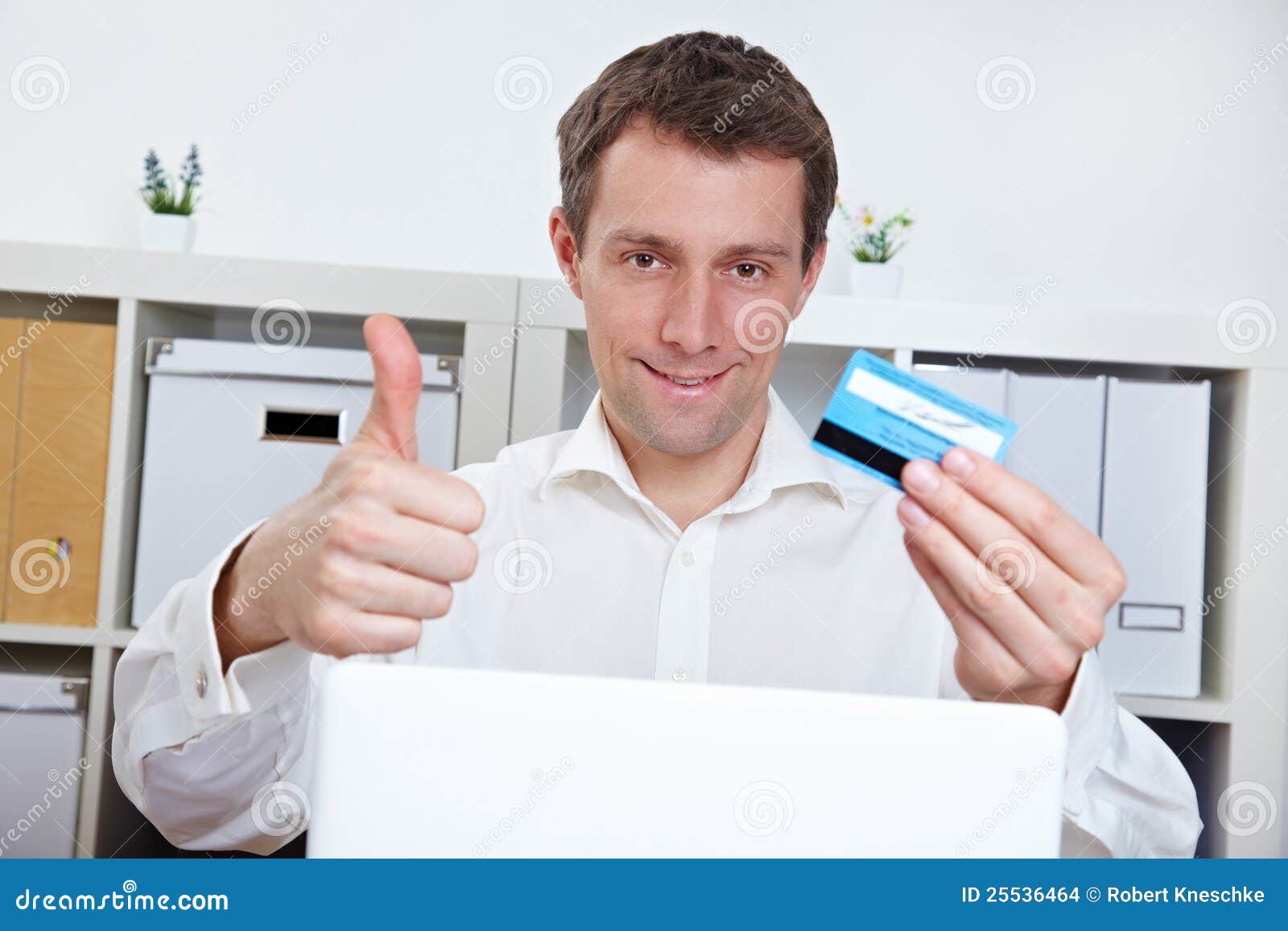 Business Man with Credit Card Stock Photo - Image of happy, office ...
