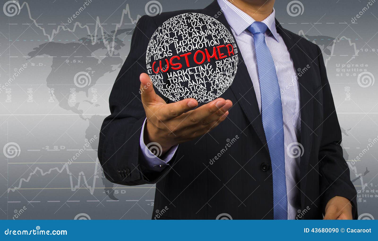 Business Man with Customer Strategy Stock Photo - Image of target ...