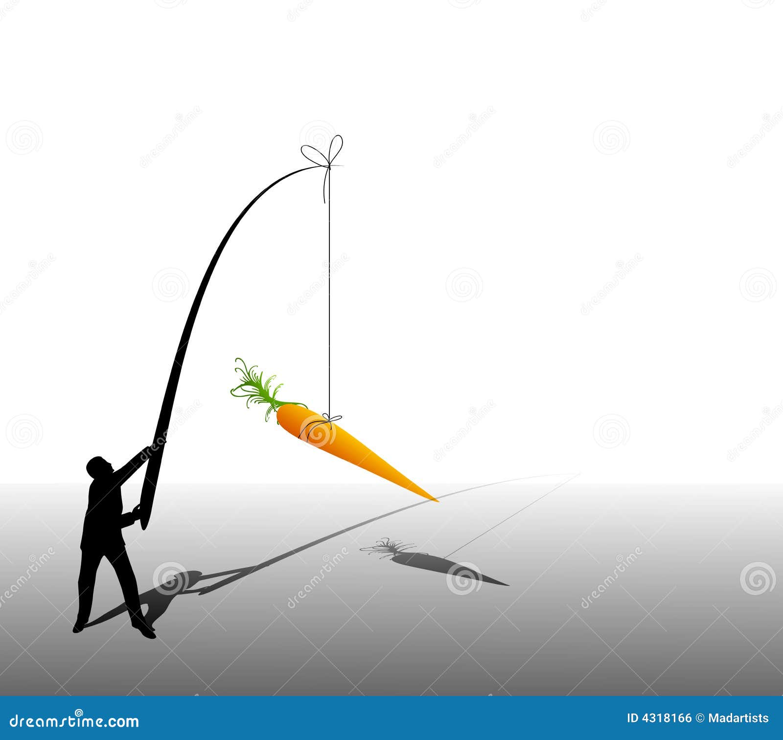 Business Man Dangling Carrot Stock Illustration - Illustration of ...