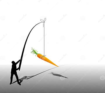 Business Man Dangling Carrot Stock Illustration - Illustration of ...