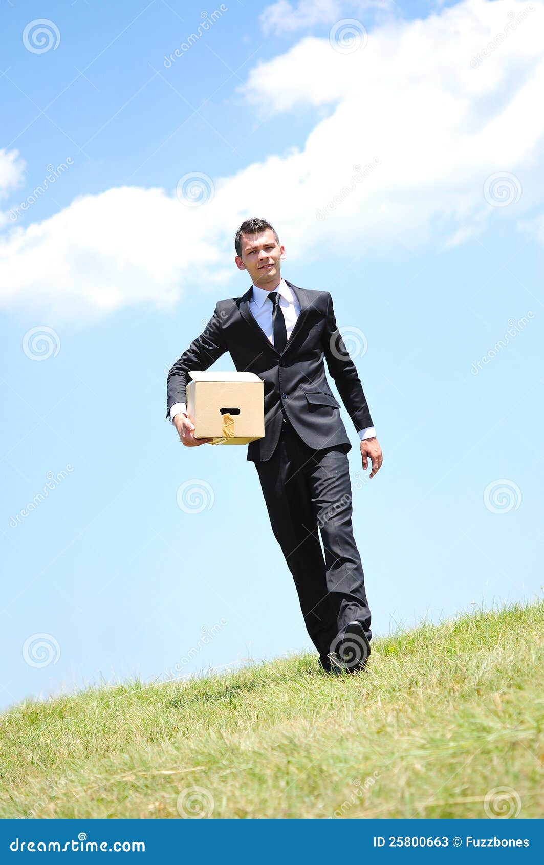 Business Man Delivering Box Stock Image - Image of grass, outdoor: 25800663