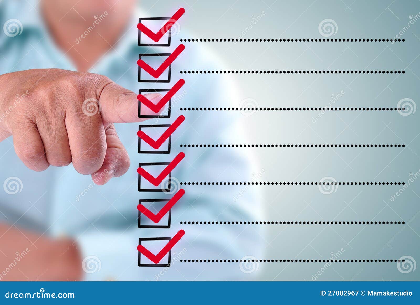 Business Man Designed on a Checklist Box Stock Image - Image of ...