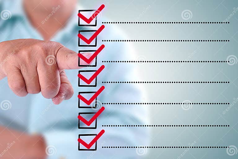 Business Man Designed on a Checklist Box Stock Image - Image of ...