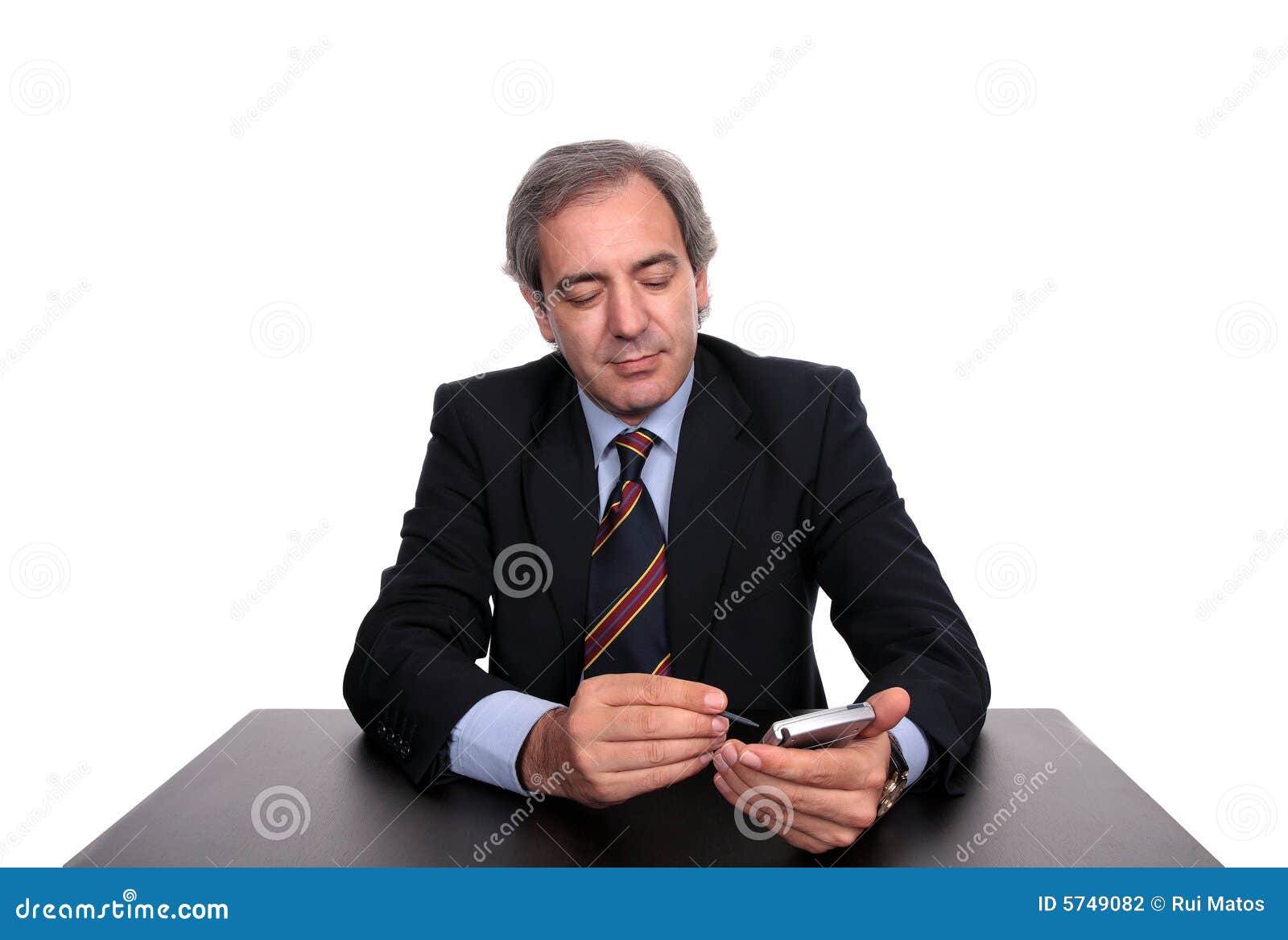 Business man on a desk stock photo. Image of attractive - 5749082