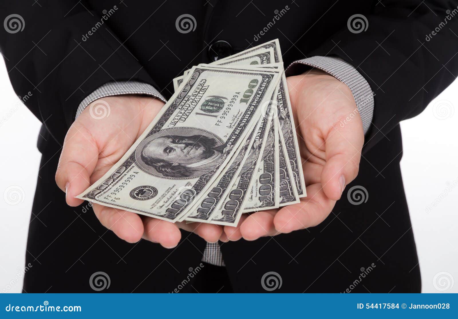 Business Man Displaying a Spread Stock Photo - Image of spending ...
