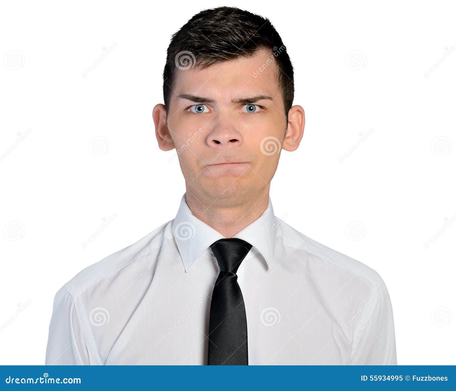 Business man doubt face stock image. Image of looking - 55934995