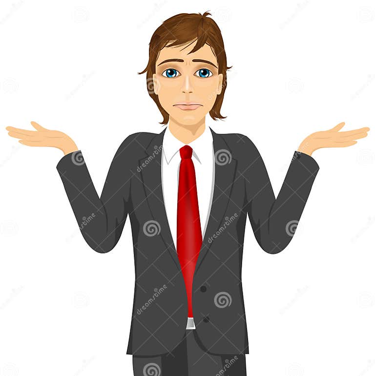 Business Man in Doubt Making Shrug Expression Stock Vector ...