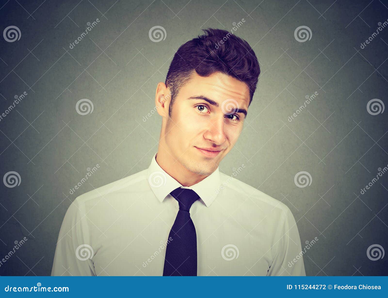 Business Man with Doubtful Face Expression Stock Photo - Image of ...