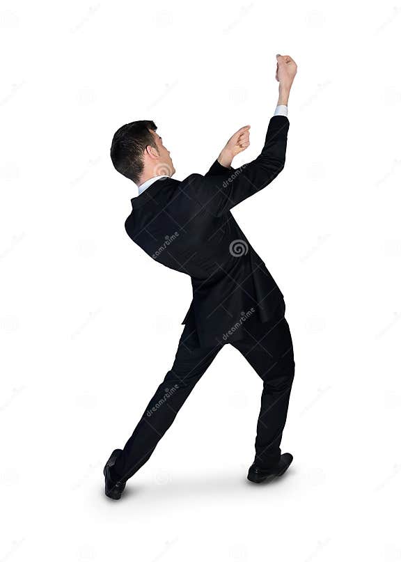 Business Man Drag Something Stock Photo - Image of full, looking: 55934904