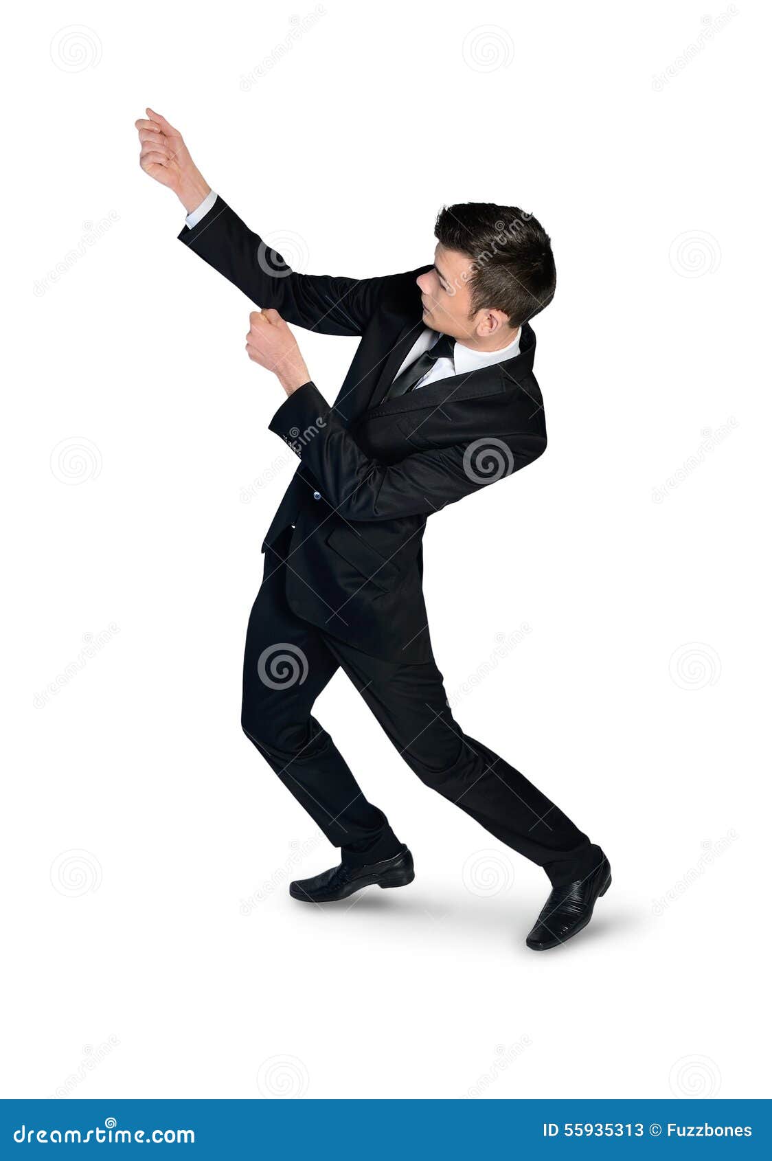 Business Man Drag Something Stock Image - Image of force, hand: 55935313