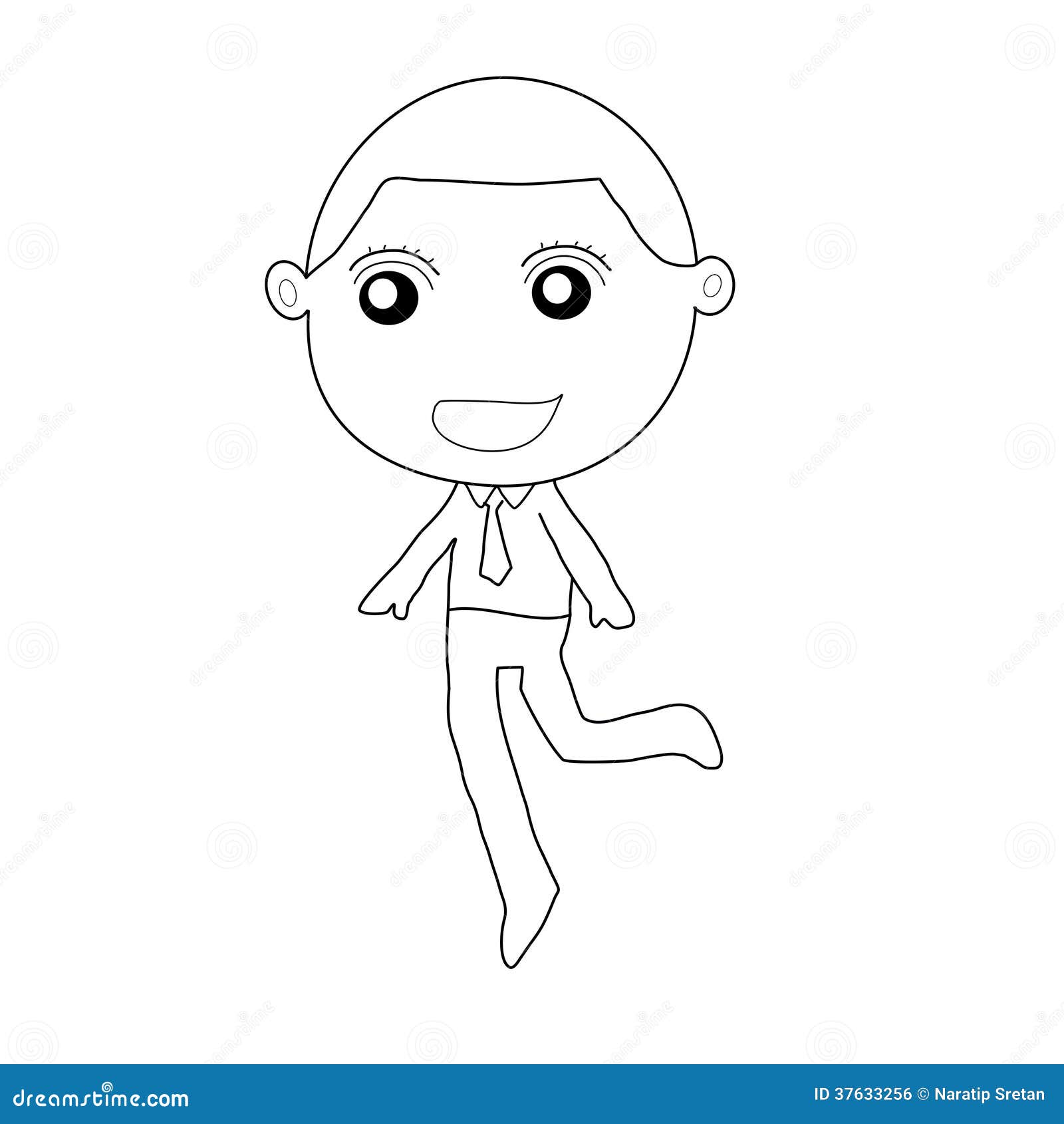 Business man drawing stock illustration. Illustration of character ...