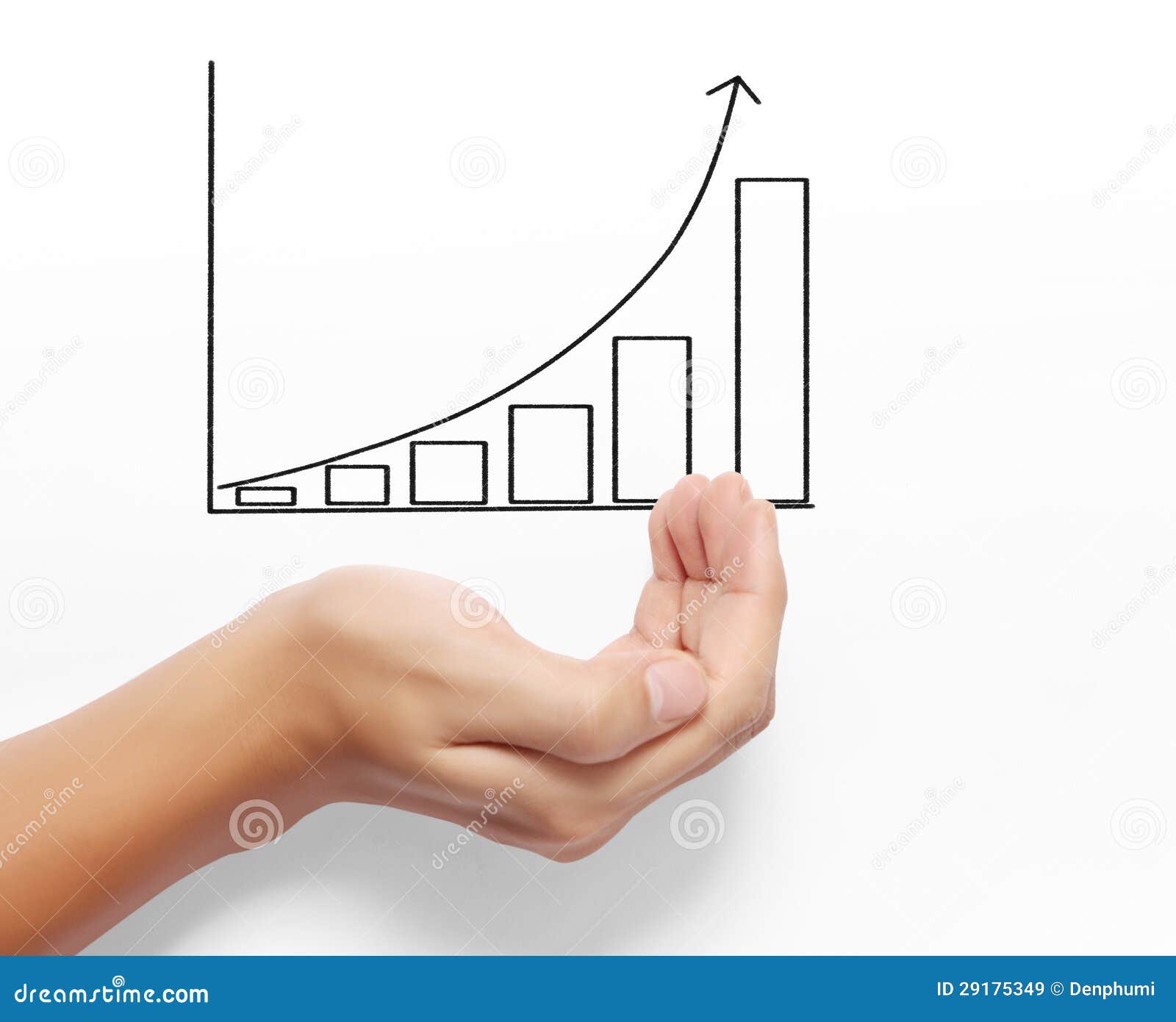 Business Man Drawing a Graph Stock Illustration - Illustration of ...
