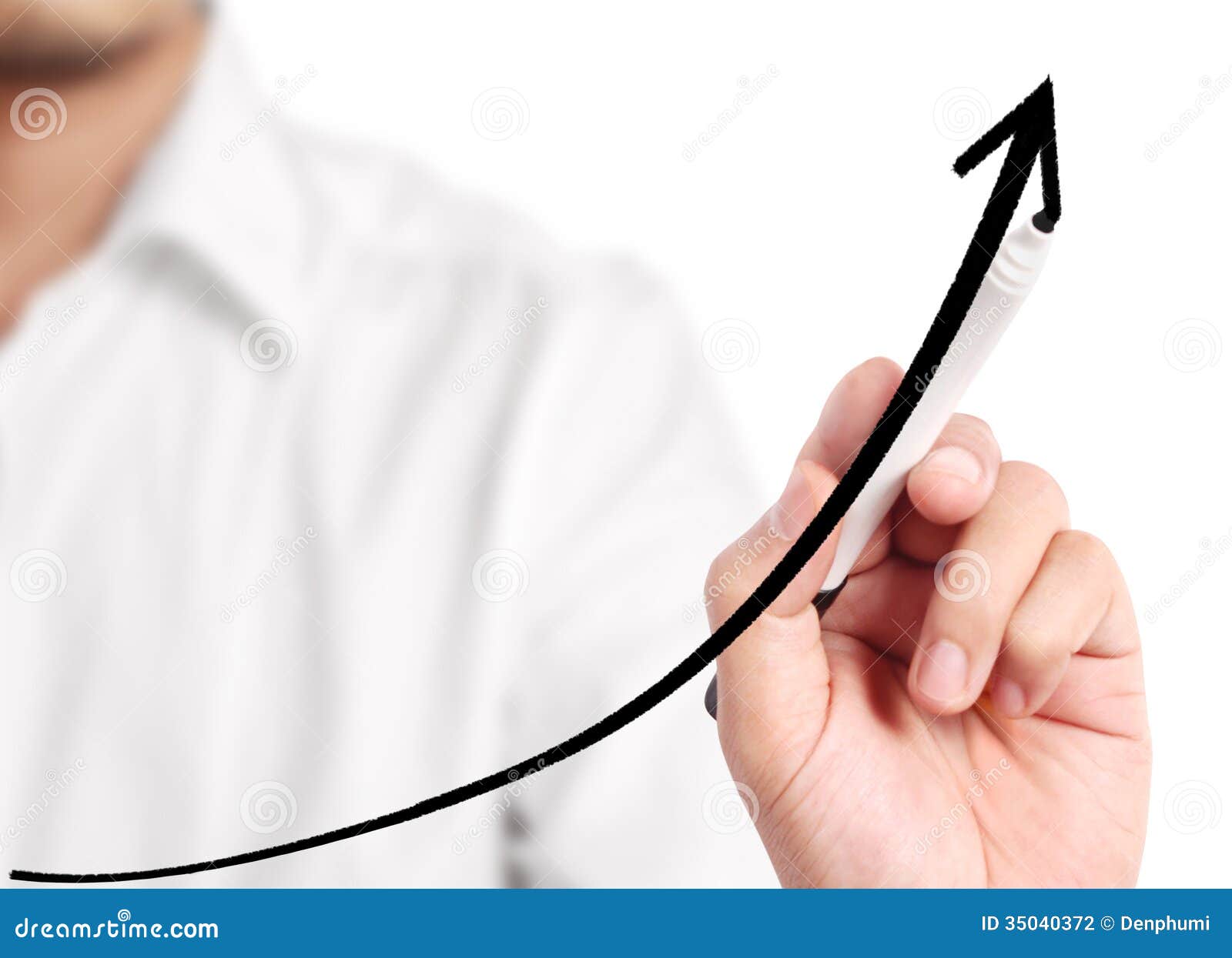 Business man drawing graph stock illustration. Illustration of drawing ...