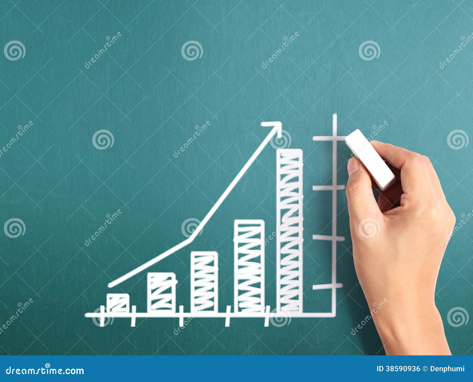 Business man drawing graph stock photo. Image of line - 38590936