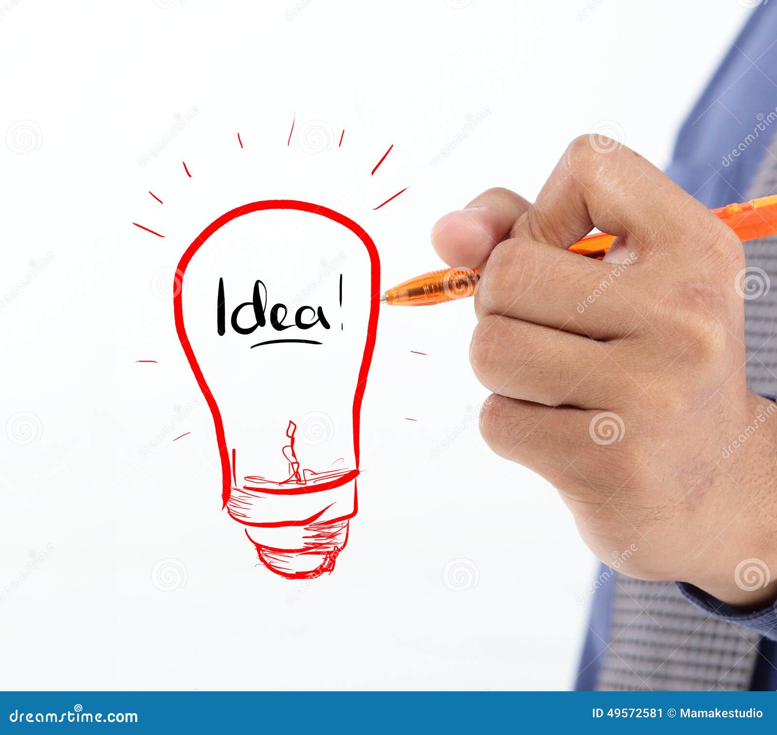 Business Man Drawing Idea Concept Stock Image - Image of economic ...