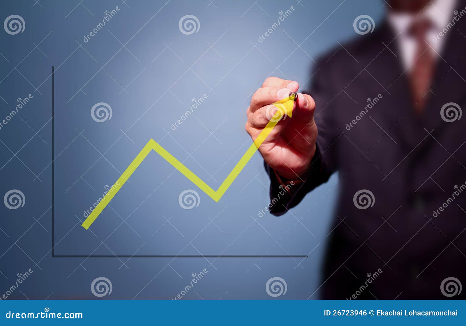Business Man Drawing Over Target Stock Photo - Image of business ...