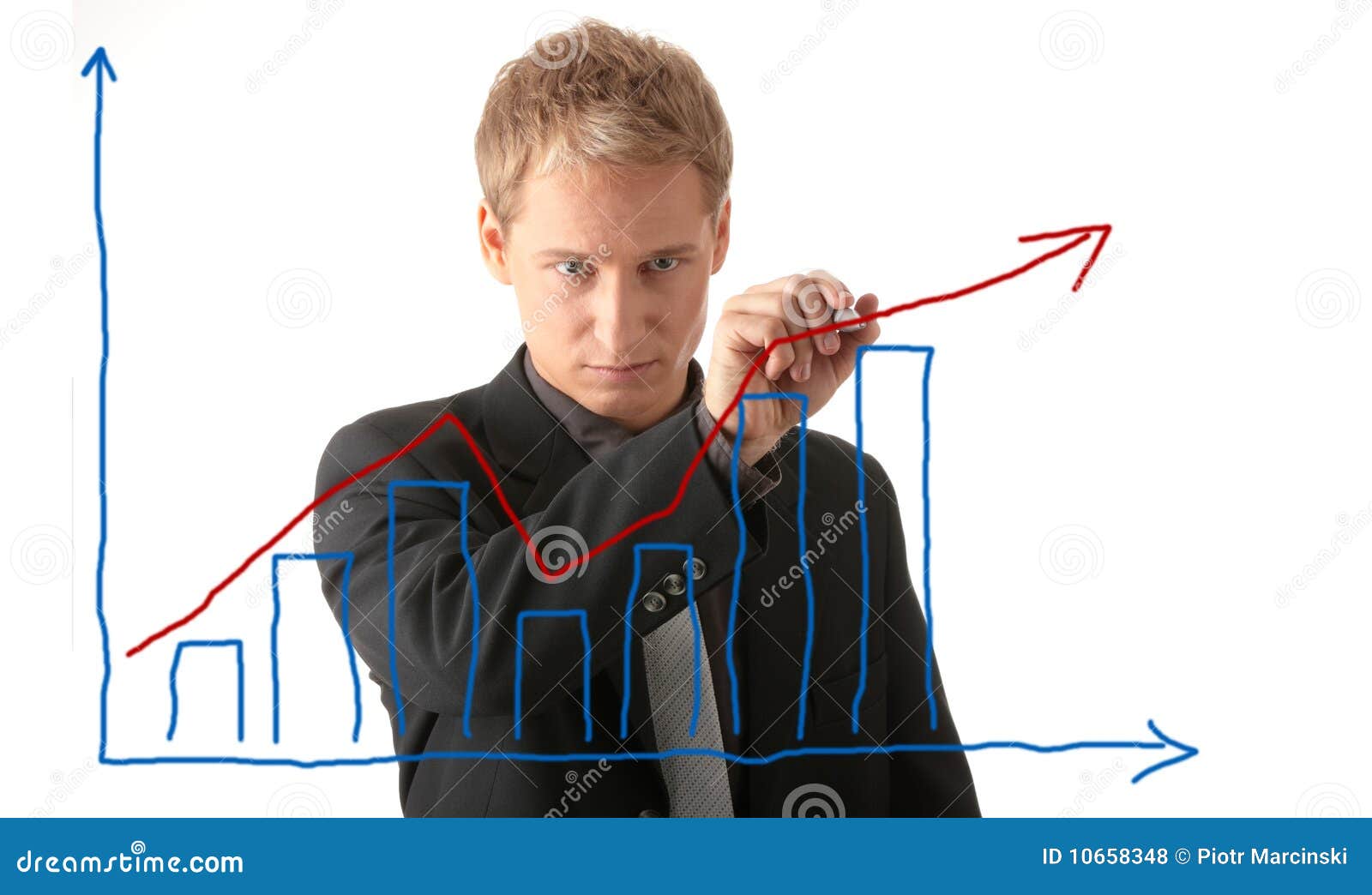 Business Man Drawing a Plan Stock Photo - Image of layout, drawing ...