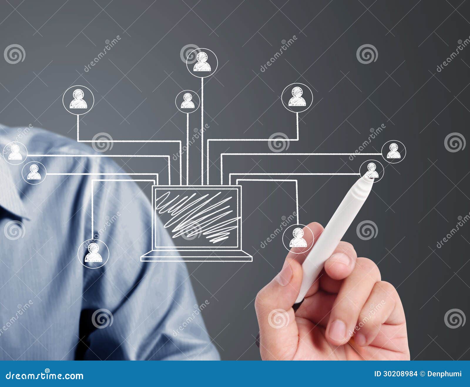 Drawing social network stock photo. Image of meeting - 30208984