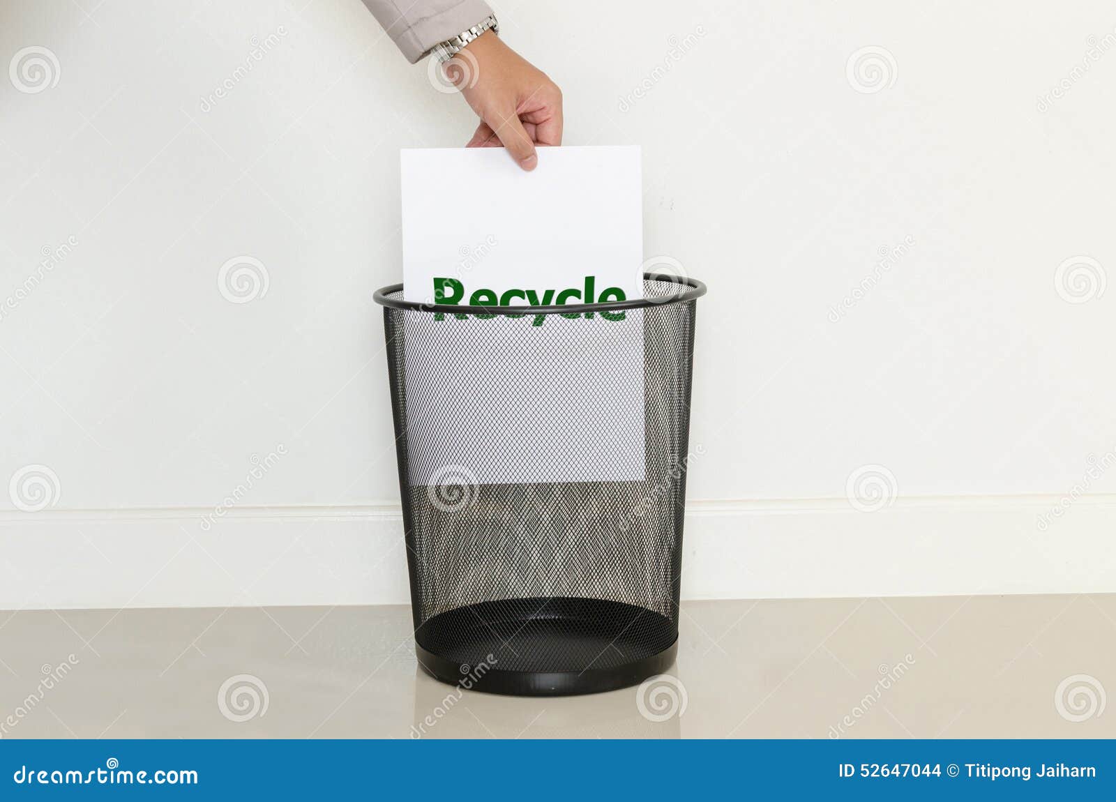 Business Man Drop a Useless Paper in To the Trash Stock Photo - Image ...
