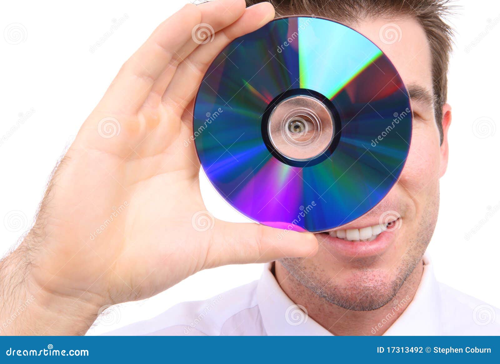 Business Man with DVD Disc stock photo. Image of businessman - 17313492
