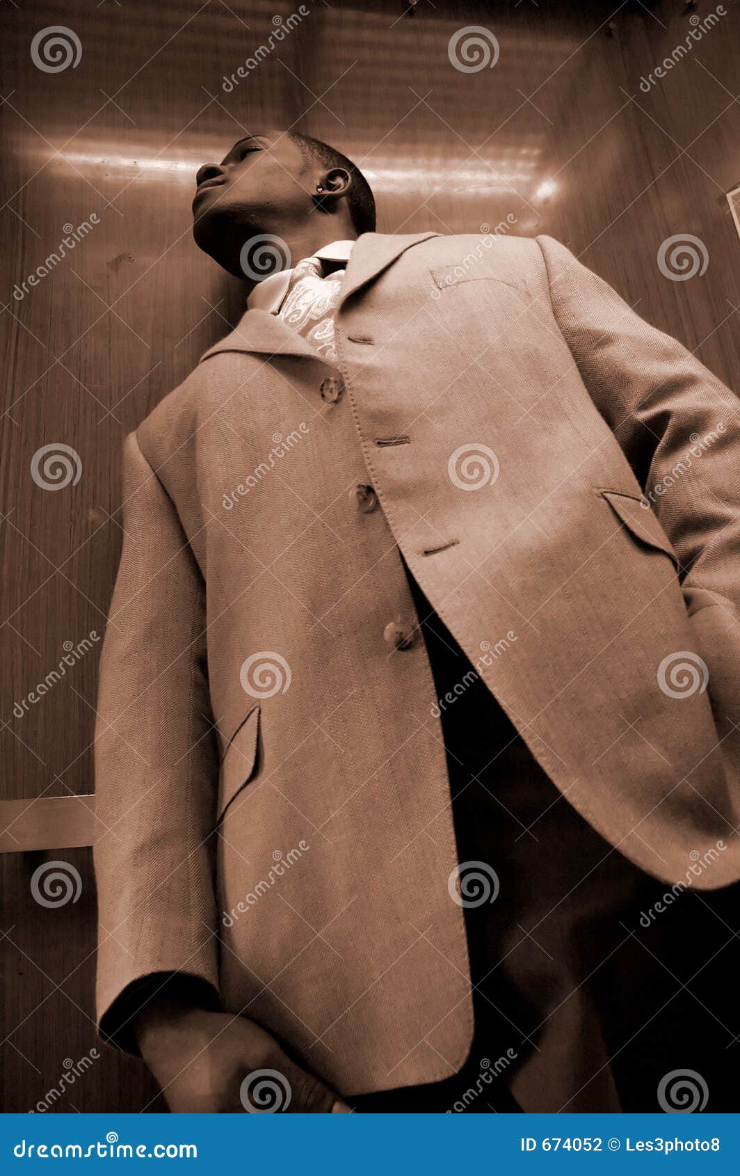 Business Man in an Elevator Stock Photo - Image of american, male: 674052