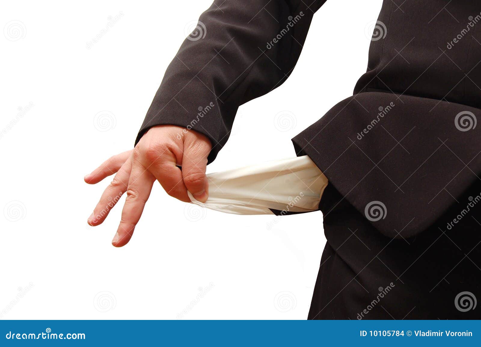 Business Man with Empty Pocket in Critical Stock Photo - Image of money ...