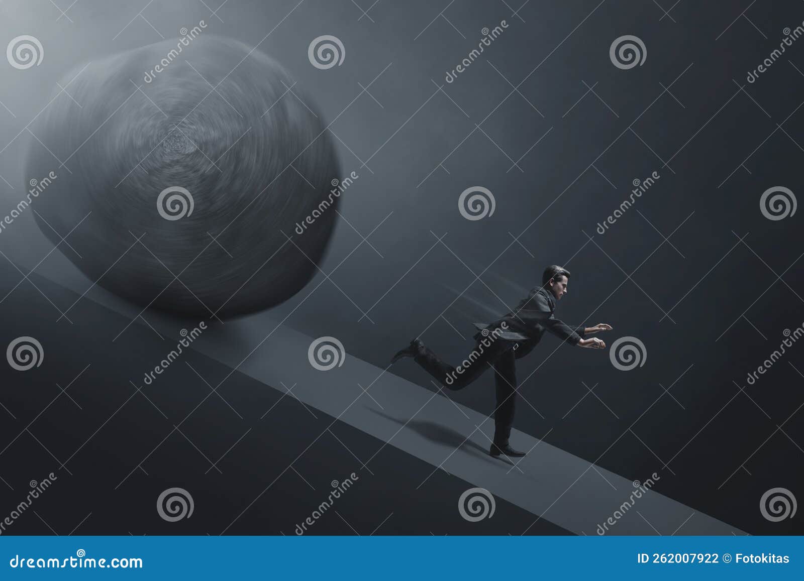 Business Man Escape 3d Illustrations Stock Illustration - Illustration ...
