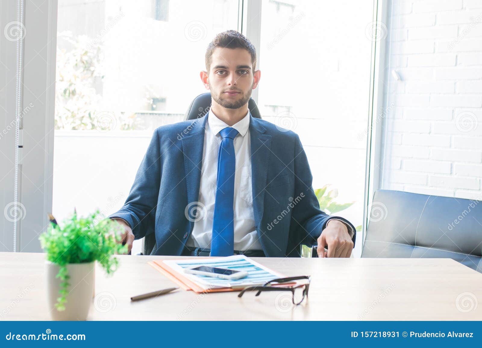 Businessman at office stock image. Image of caucasian - 157218931