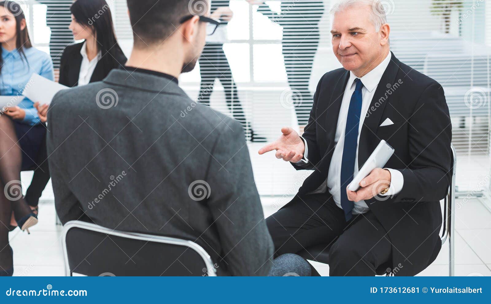 Business Man Explaining Something To His Colleague. Stock Image - Image ...