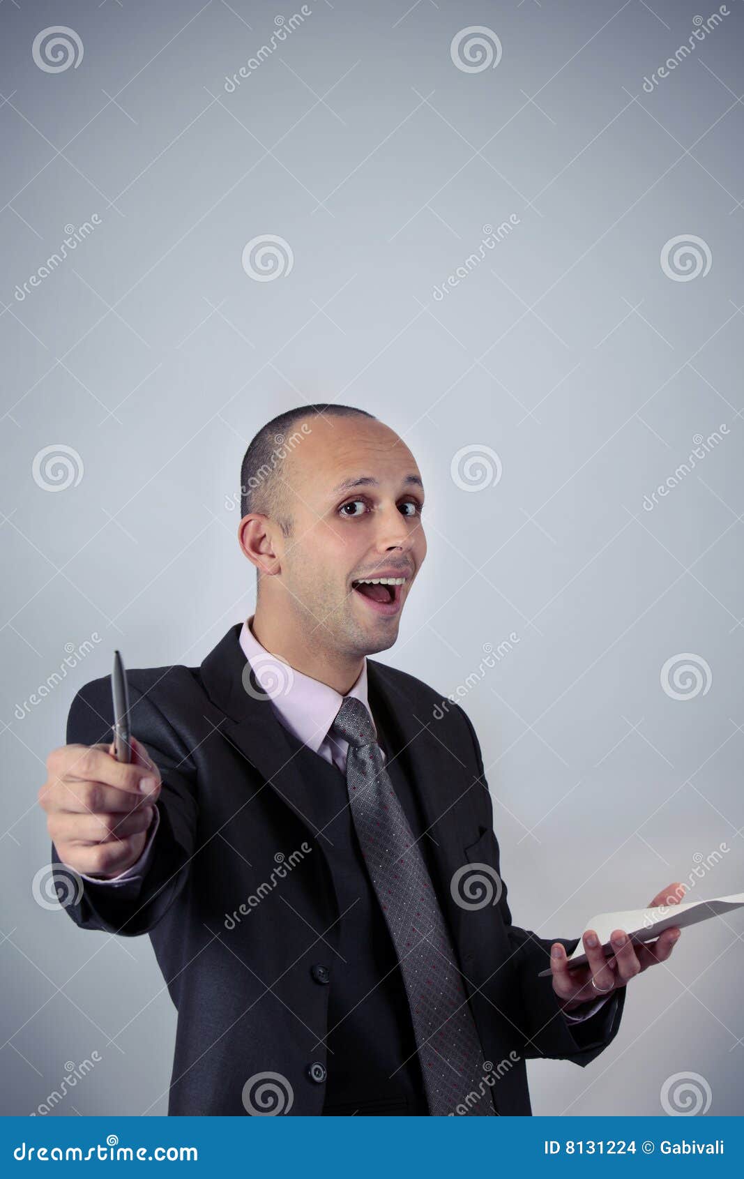 Business Man Expressing Positivity Stock Photo - Image of camera, hands ...