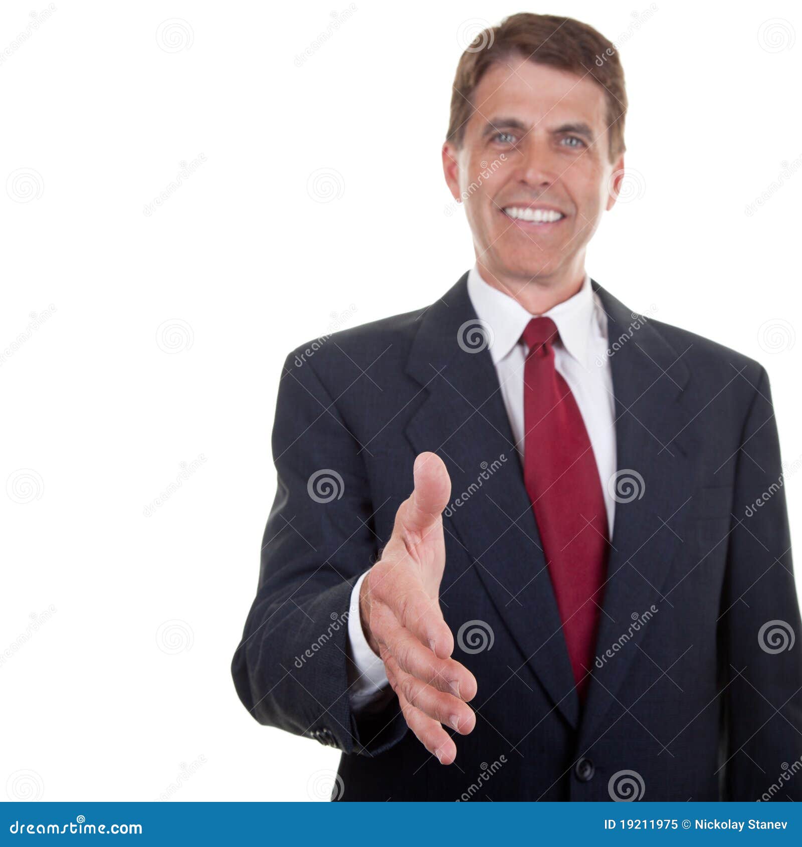 Business Man Extending Hand Stock Image - Image of isolation, gesture ...