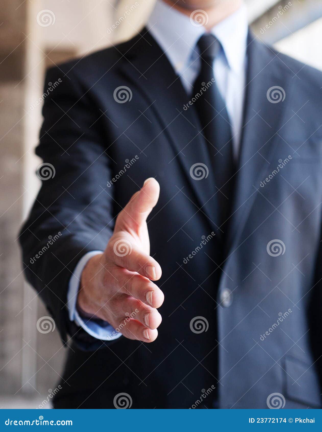 Business Man Extending for a Handshake Stock Photo - Image of ready ...