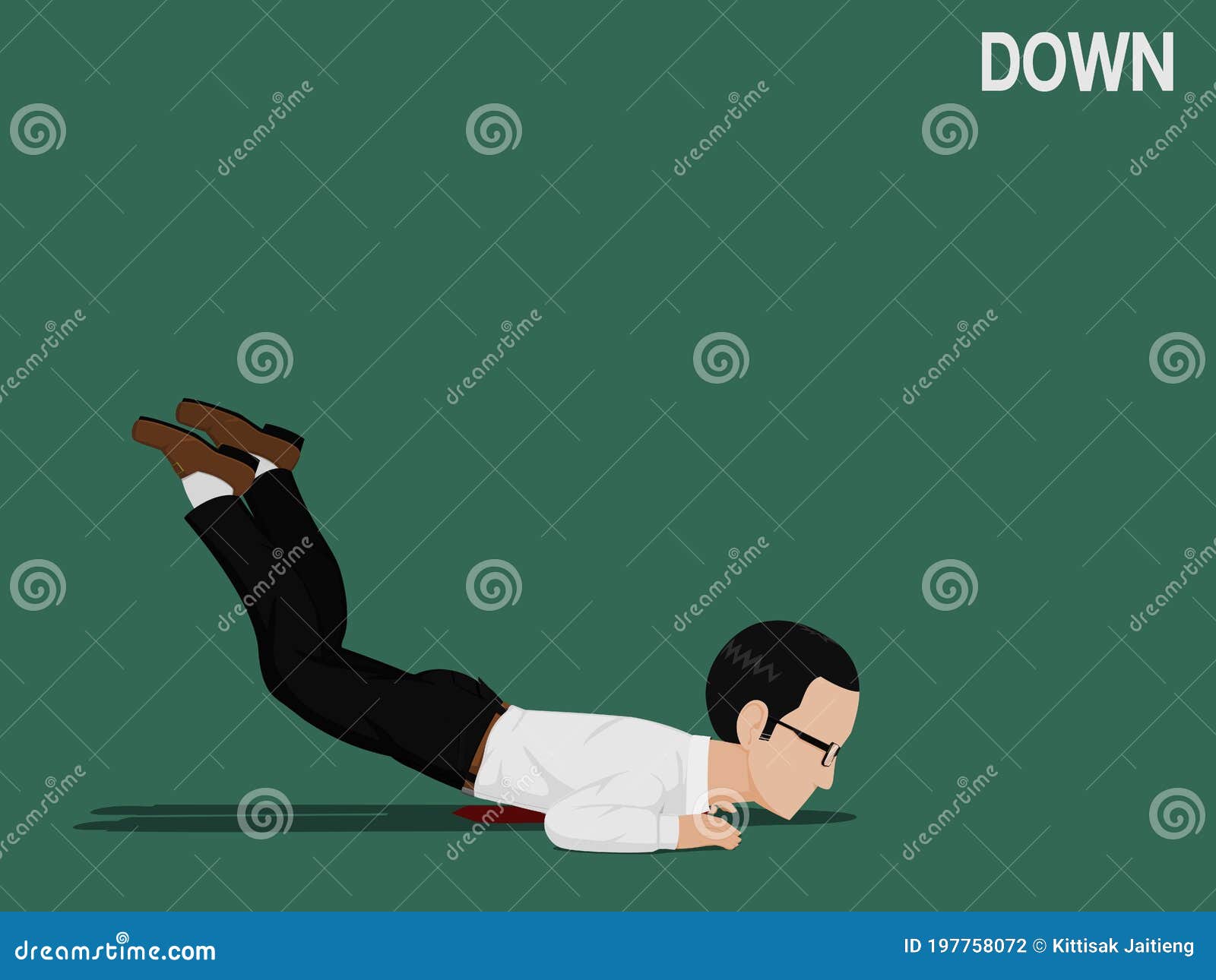 A Business Man is Falling on the Ground Stock Vector - Illustration of ...