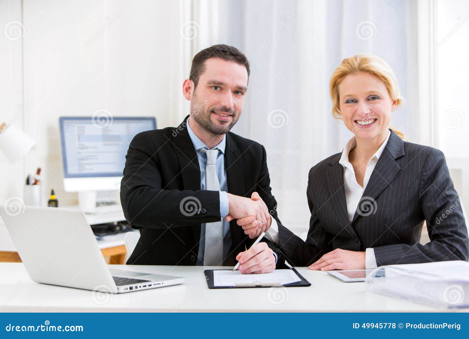 Business Man Finalising Agreement at the Office Stock Photo - Image of ...