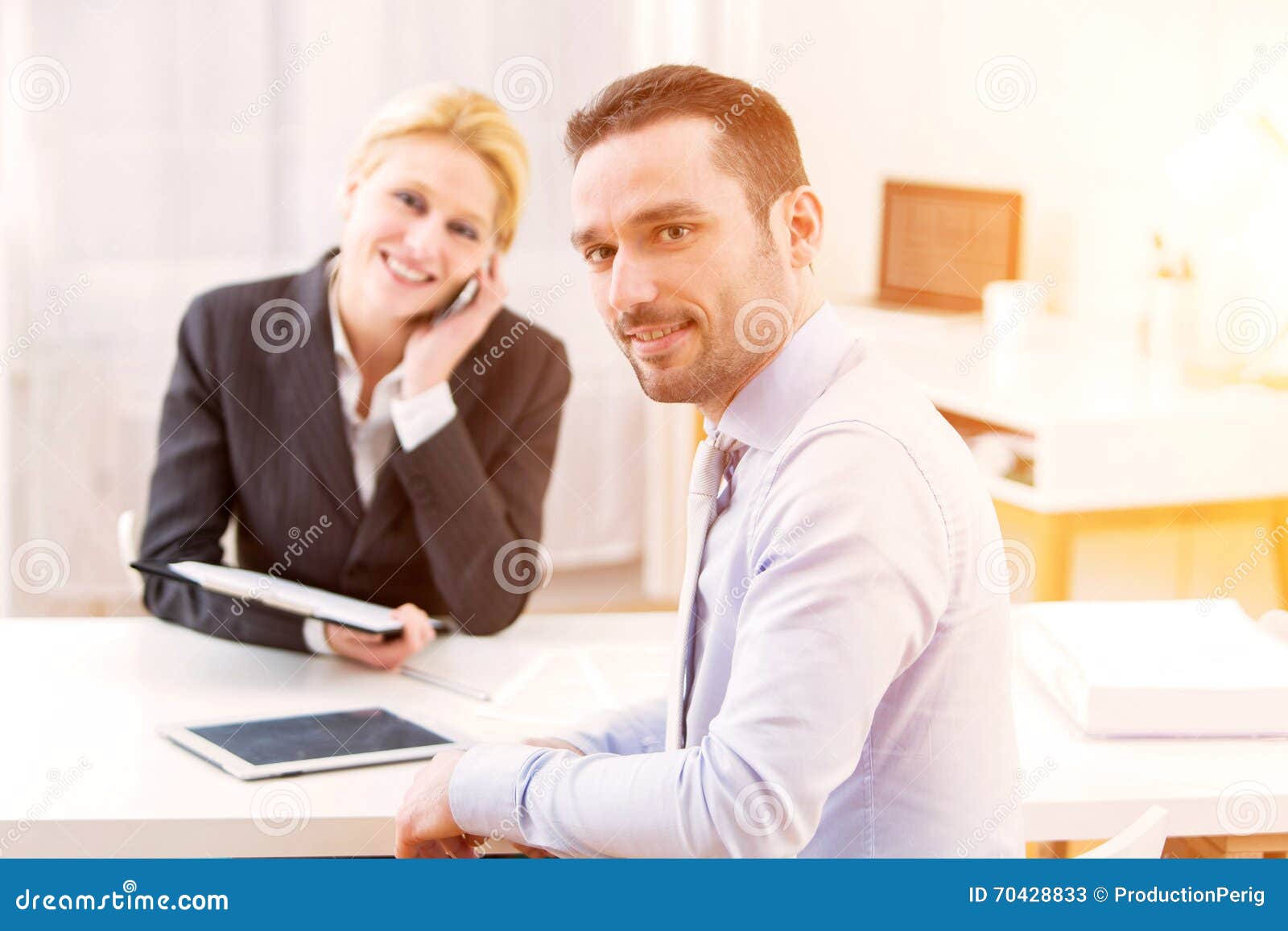Business Man Finalising Agreement at the Office Stock Image - Image of ...