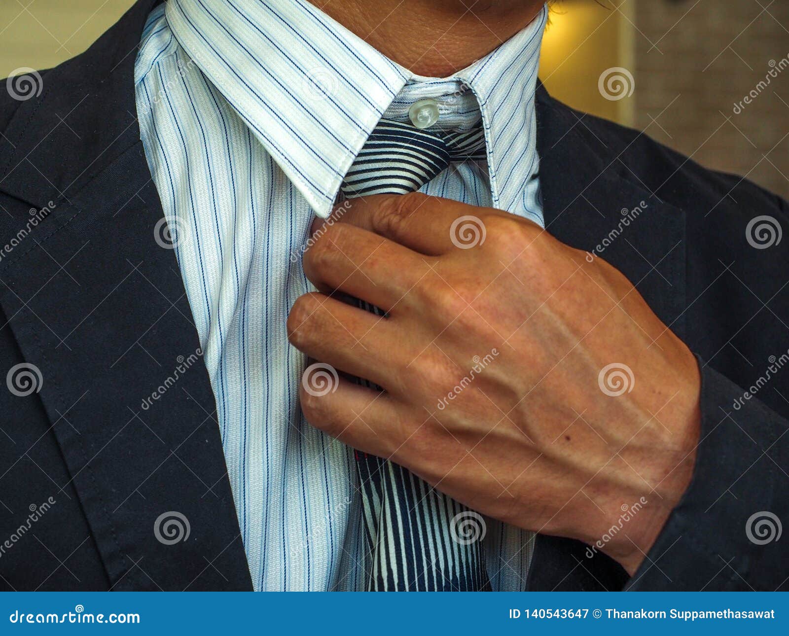 Business Man Fixing His Suit Stock Image - Image of adjusting, meeting ...