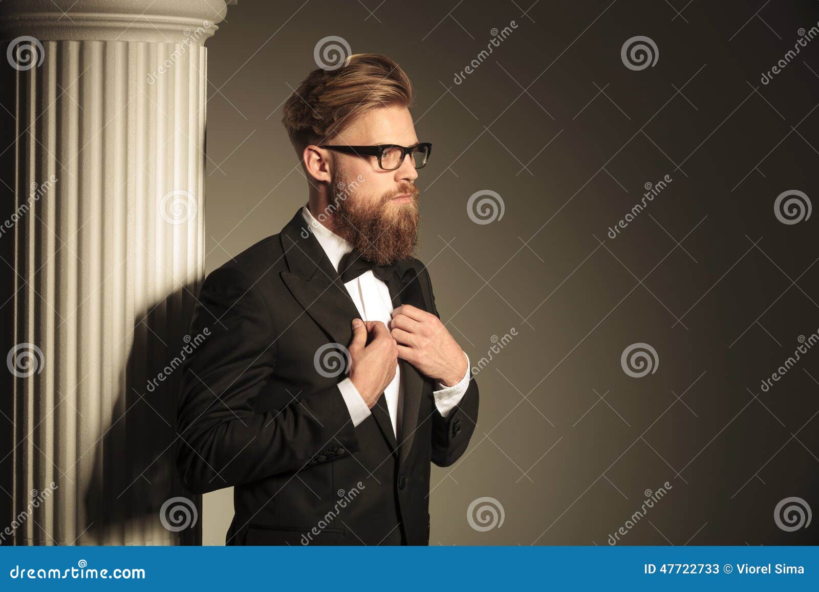 Business Man Fixing His Suit Stock Image - Image of bowtie, look: 47722733