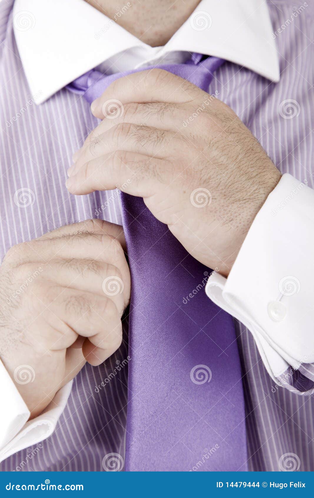 Business Man Fixing His Tie Stock Photo - Image of body, management ...