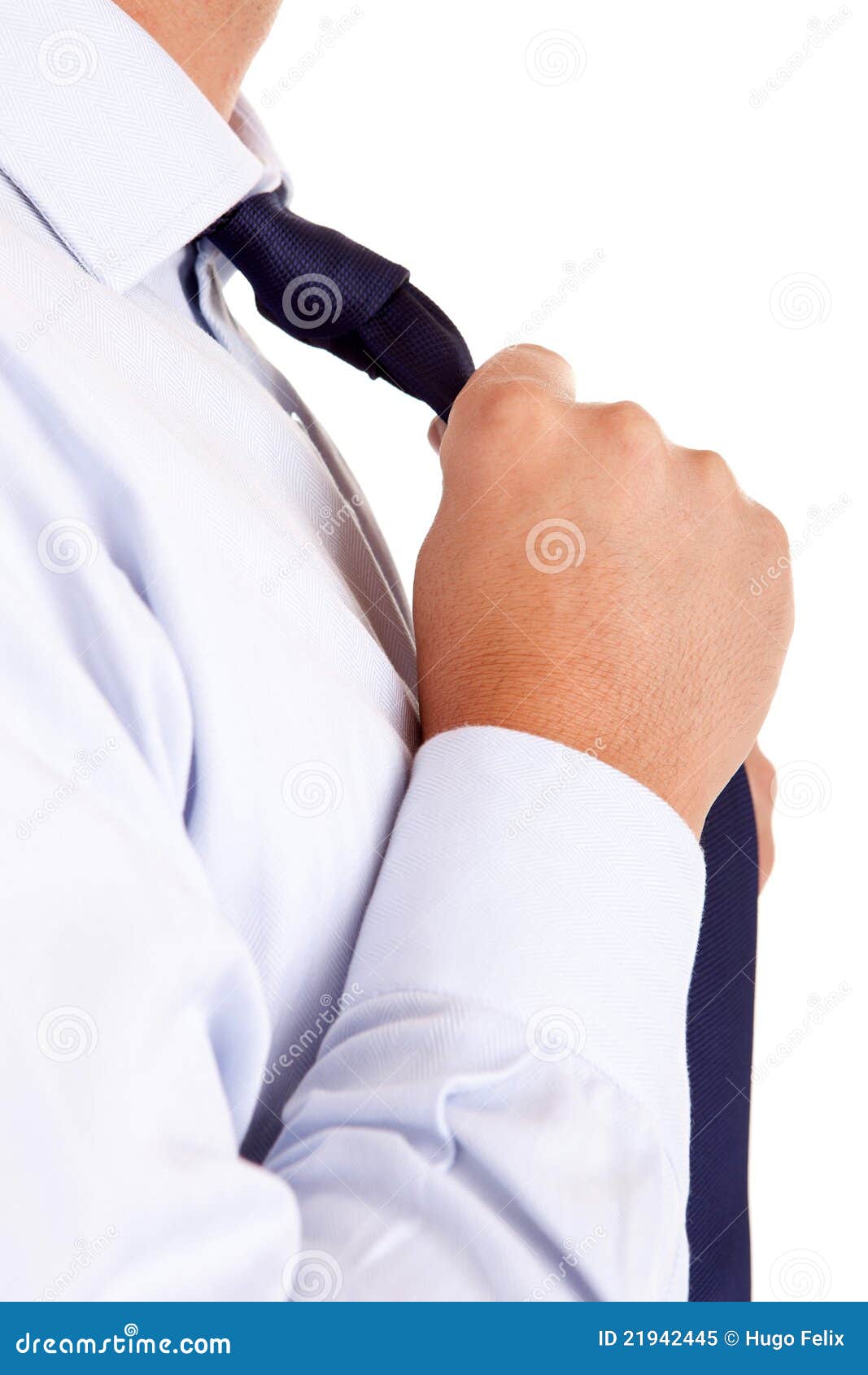 Business Man Fixing His Tie Stock Image - Image of male, businessman ...