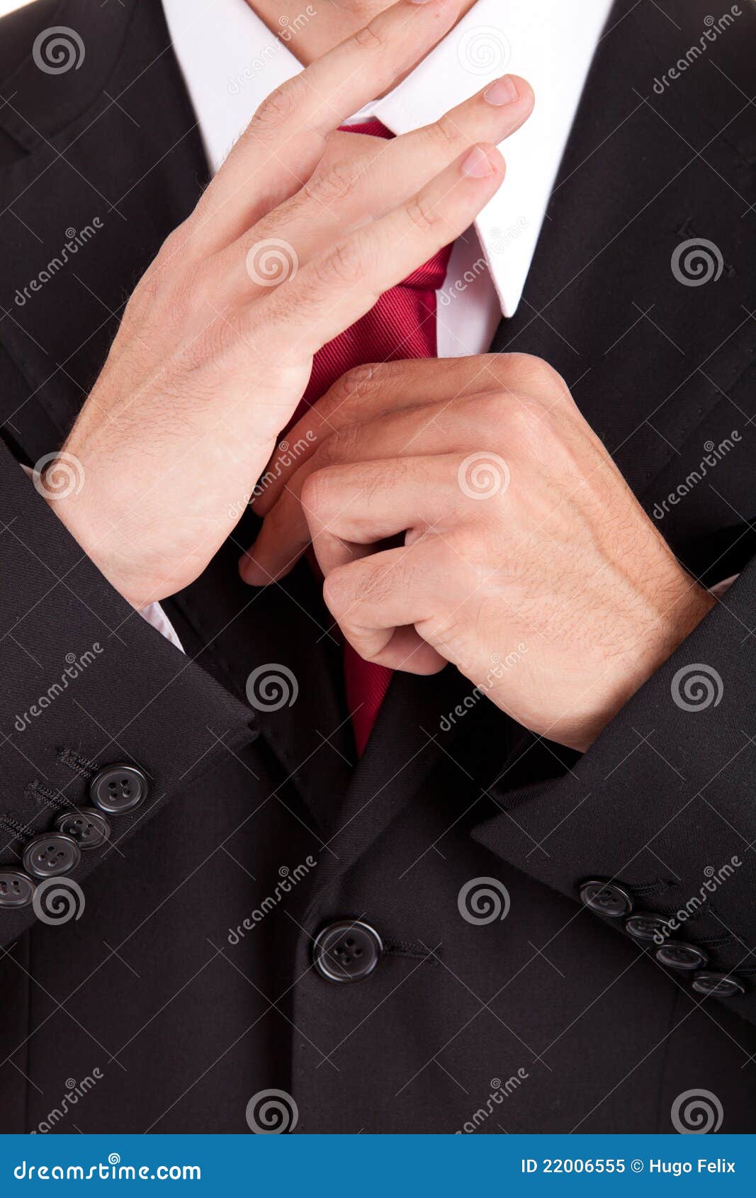 Business Man Fixing His Tie Stock Image - Image of cotton, neat: 22006555