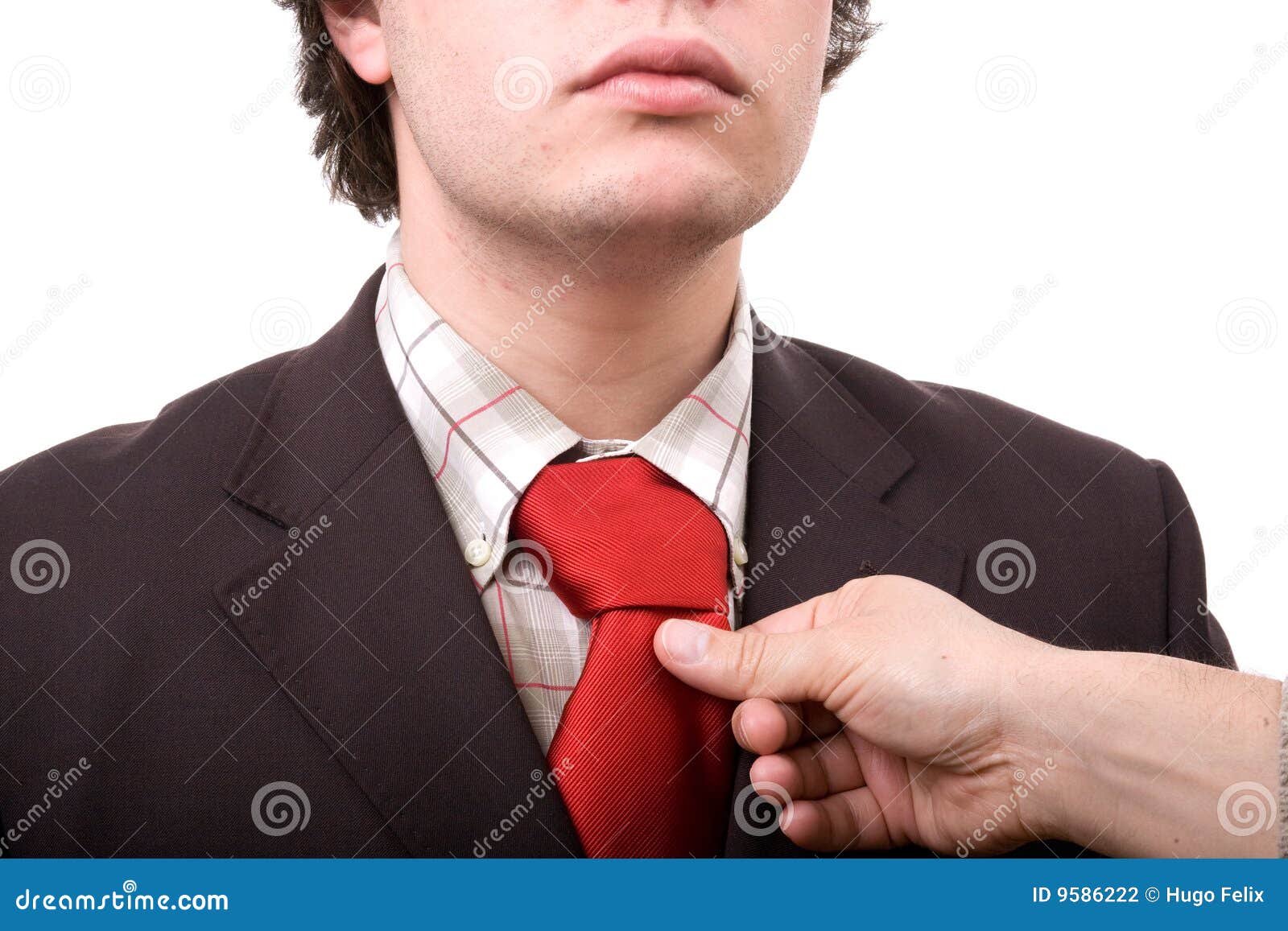 Business Man Fixing His Tie Stock Photo - Image of fingers, clothing ...