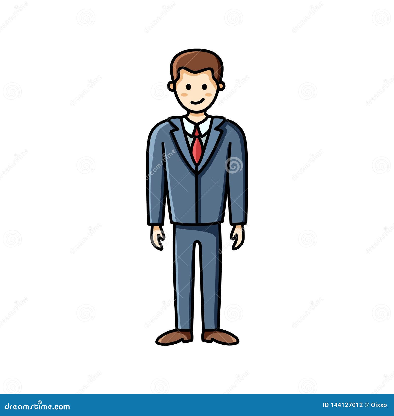Business Man Flat Icon. Clip Art Piece. Infographic Element. Vector ...
