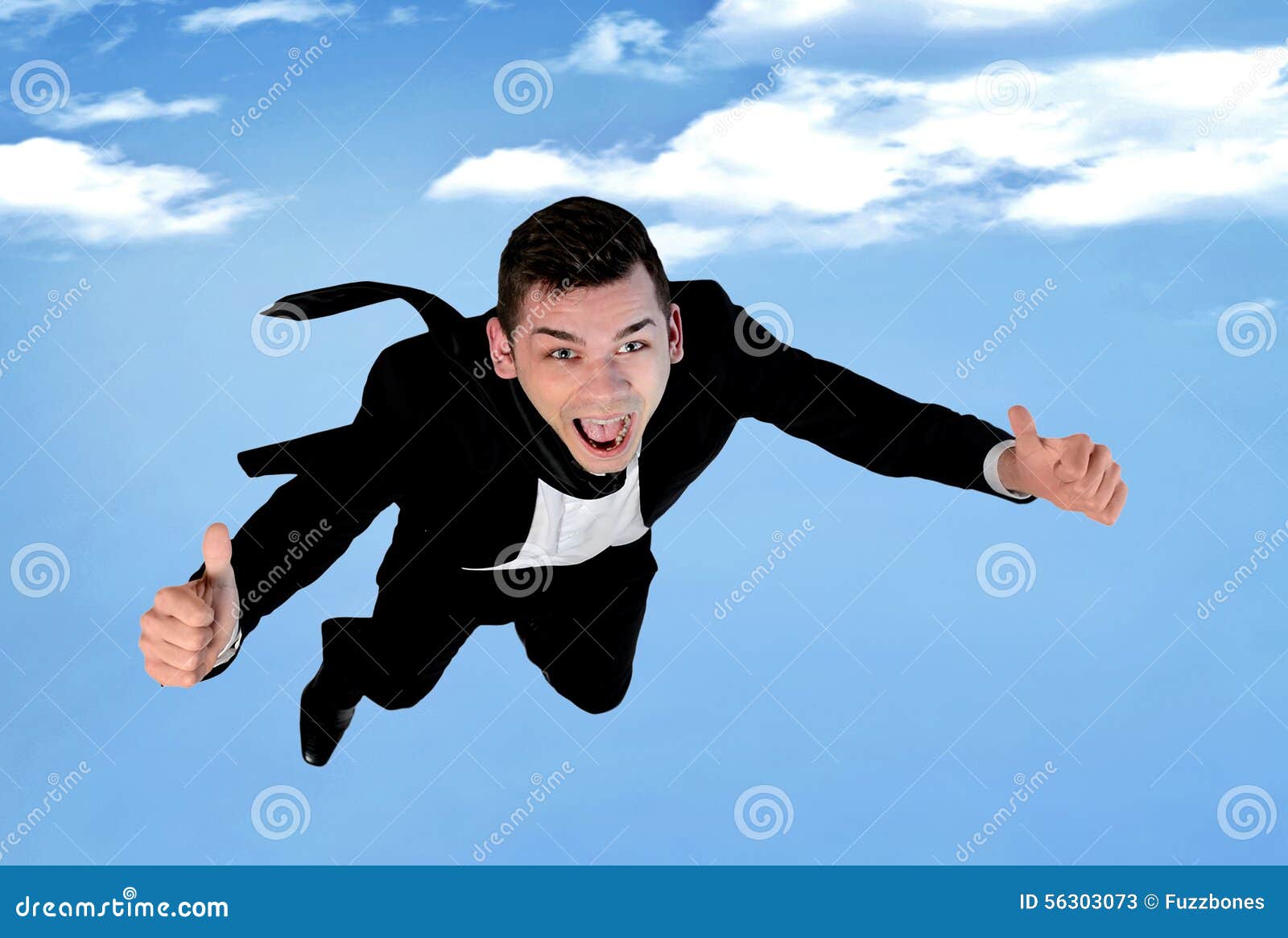 Business man fly stock image. Image of executive, manager - 56303073