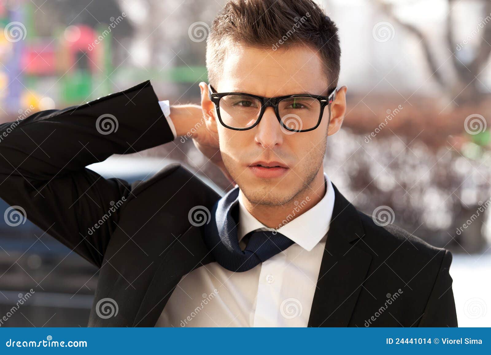Business Man with a Flying Tie Stock Photo - Image of business, mode ...