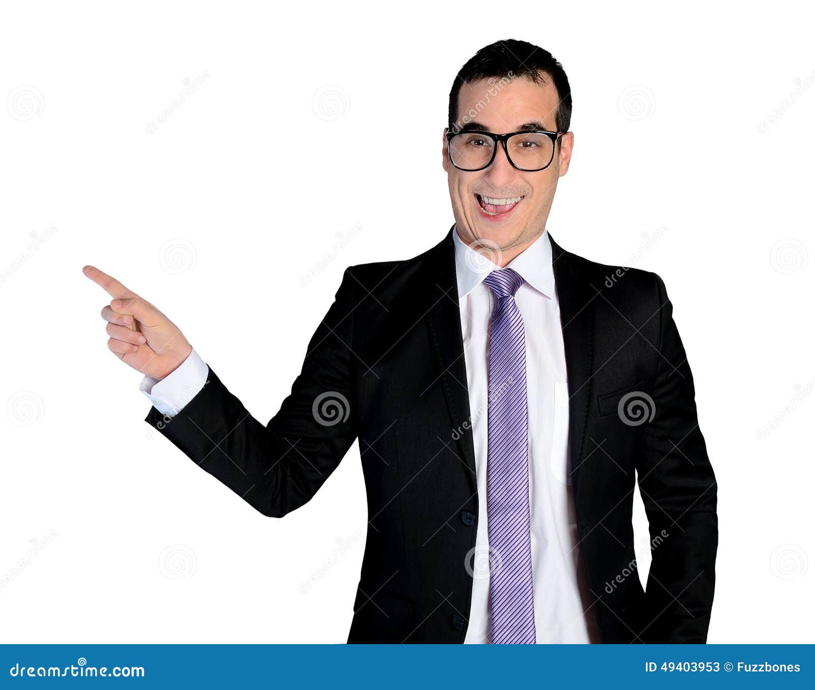 Business Man Funny Pointing Side Stock Image - Image of expression ...