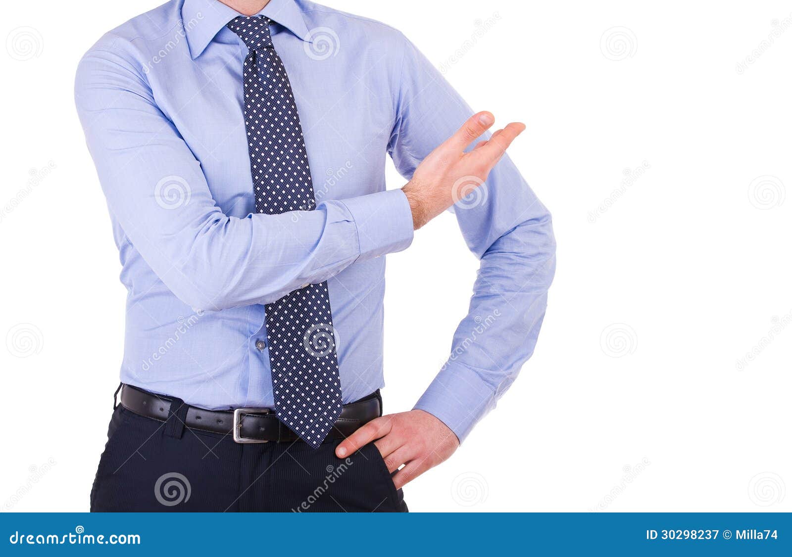 Businessman Gesturing with Hand. Stock Image - Image of converse ...